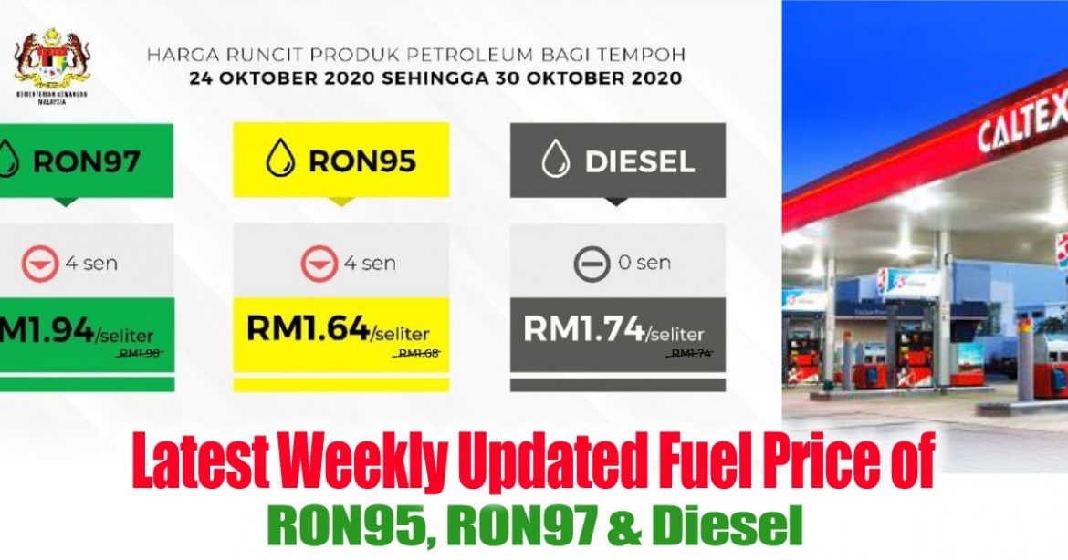Latest Weekly Updated Fuel Price of RON95, RON97 & Diesel ...