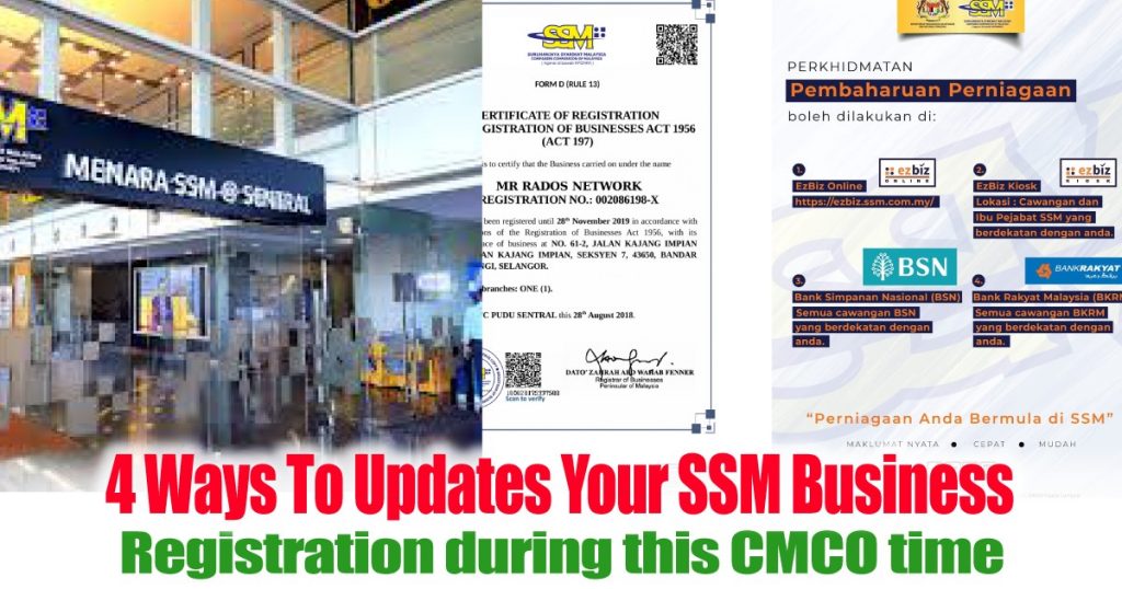 4 Ways To Updates Your SSM Business Registration during this CMCO time ...