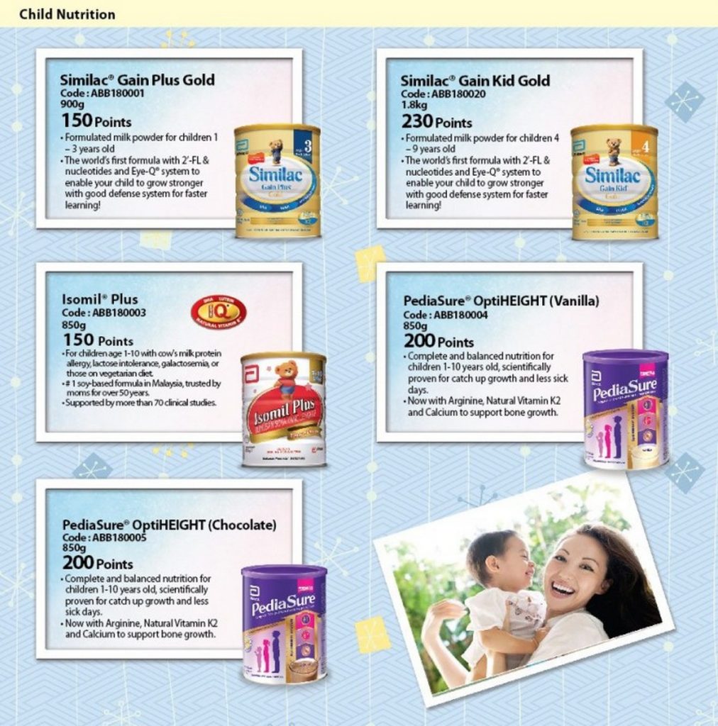 Accumulate Points and Exchanges for Free Gifts When you Purchase Abbott ...