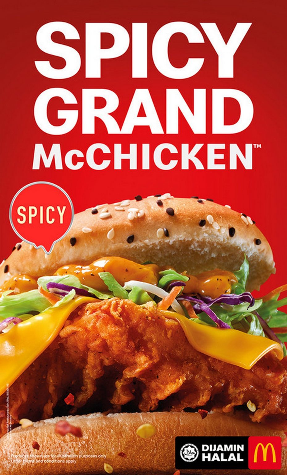 Mcdonalds' with New Spicy Grand McChicken That Has a HUGE Patty with ...