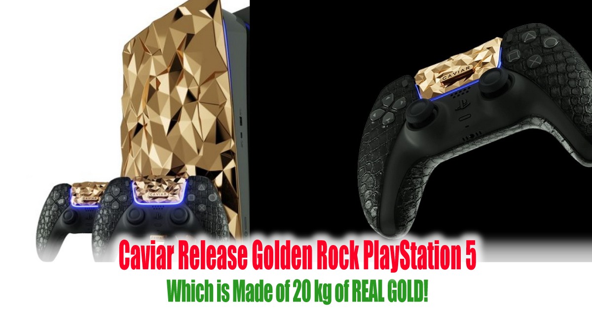 Caviar Release Golden Rock Playstation 5 Which is Made of 20kg of REAL ...