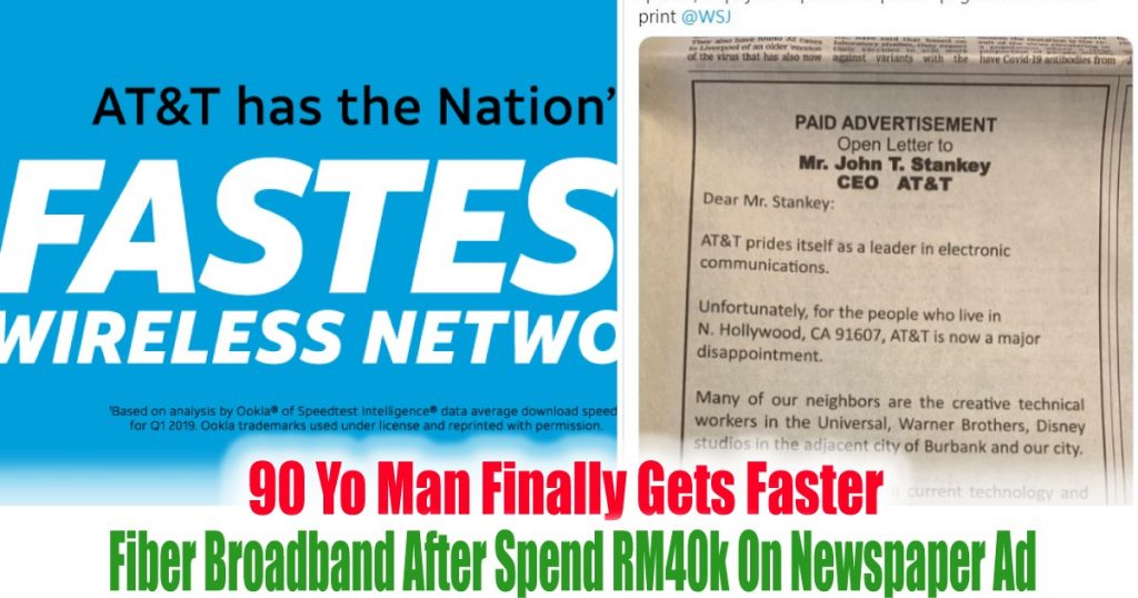 90 Yo Man Finally Gets Faster Fiber Broadband After Spend RM40k On ...