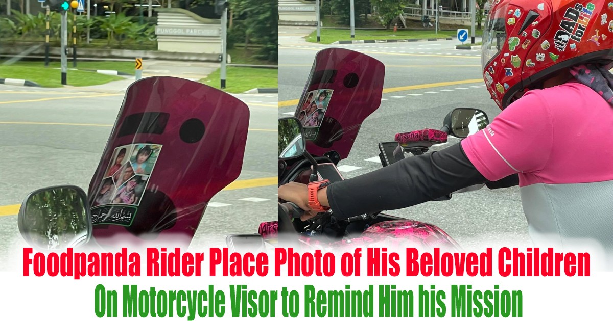 Foodpanda Rider Place Photo of His Beloved Children On Motorcycle Visor ...