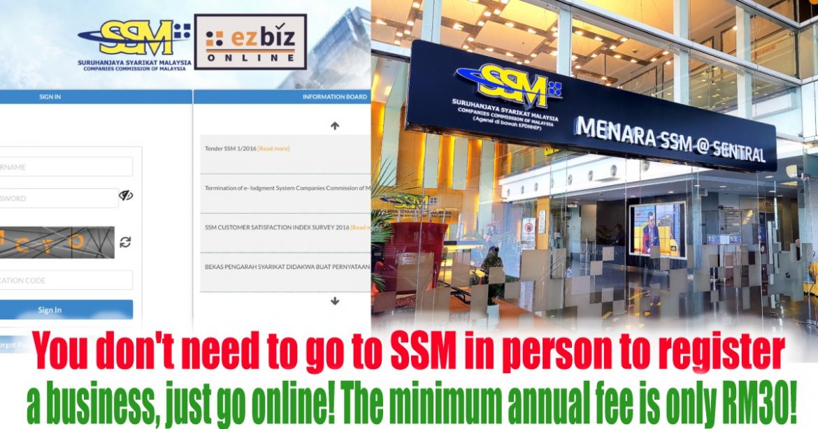 You can now register your Business for SSM with the New Online System ...