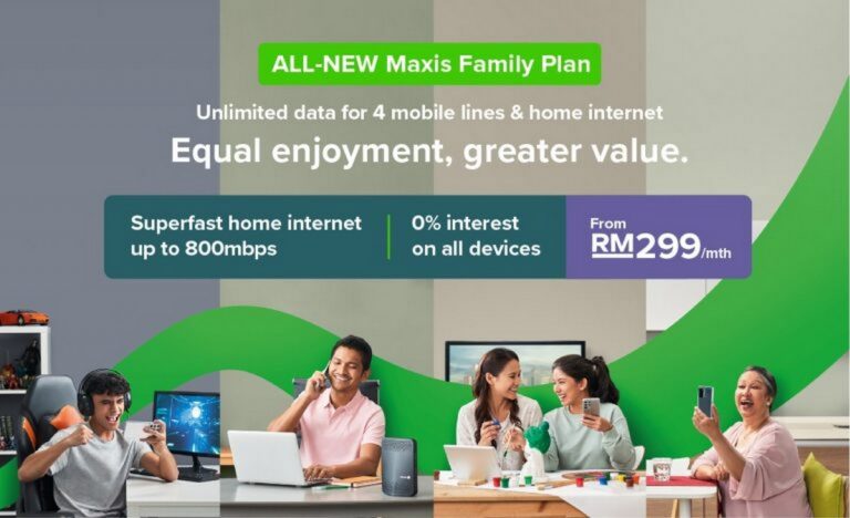 New Maxis Family Plan with 4 Unlimited Postpaid lines and Fiber ...