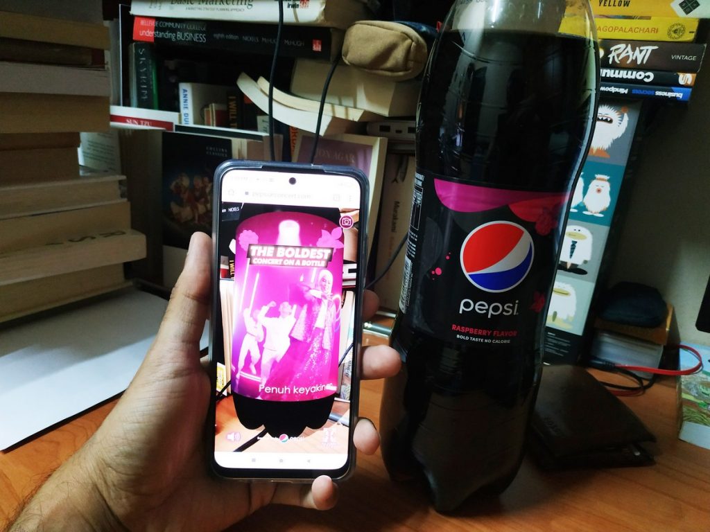 Pepsi Bottles With AR Concert Offer on a Pepsi Bottle Is Offering A ...
